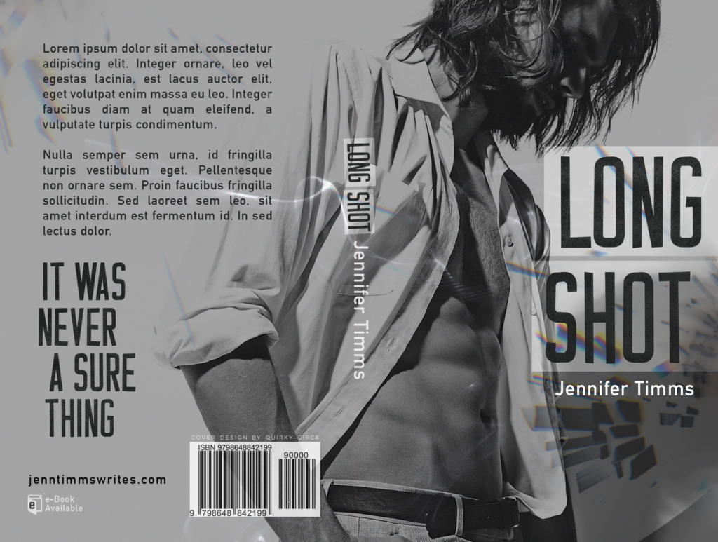 Long Shot Pre-Made Book Cover • Quirky Circe